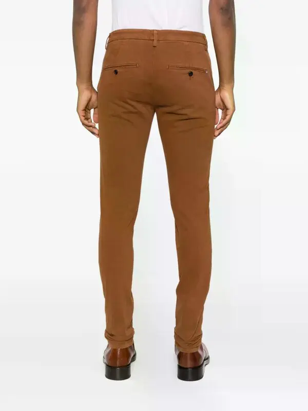 DONDUP Cotton Twill Trousers - Brown