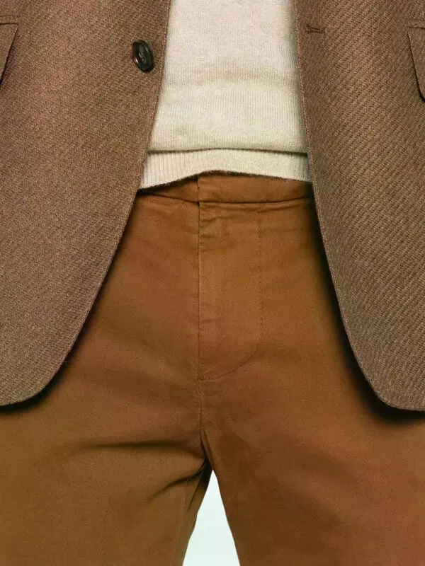 DONDUP Cotton Twill Trousers - Brown