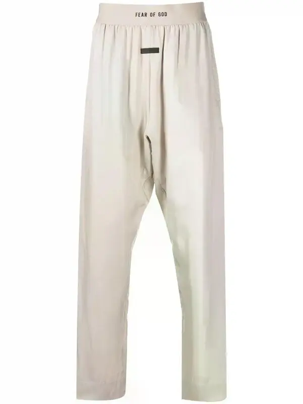 Fear Of God Logo Waistband Drop Crotch Trousers - Neutrals