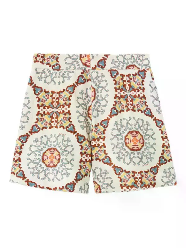 La DoubleJ Ballata Medallion Print Shorts