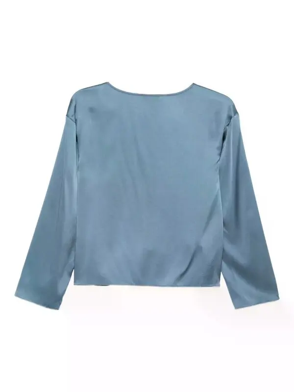 Emporio Armani Satin Three-quarter Sleeve Top