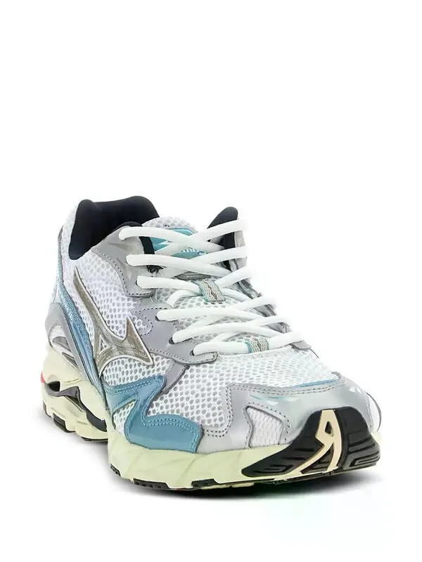 Mizuno Wave Rider Mesh-paneled Leather Trainers