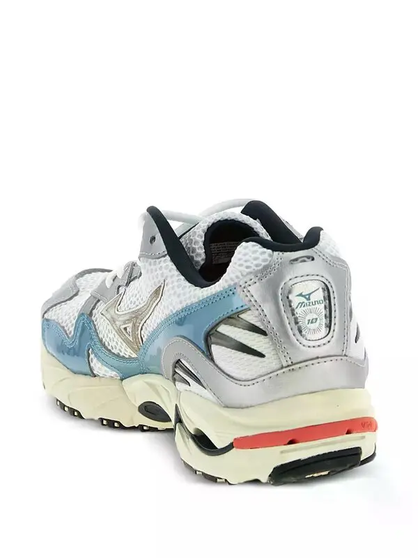 Mizuno Wave Rider Mesh-paneled Leather Trainers
