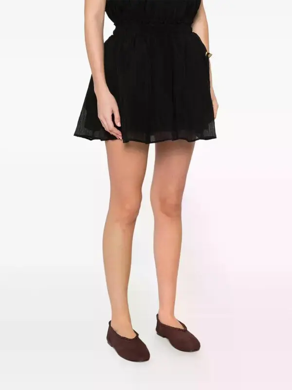 ELEH Elasticated-waist Pleated Skirt