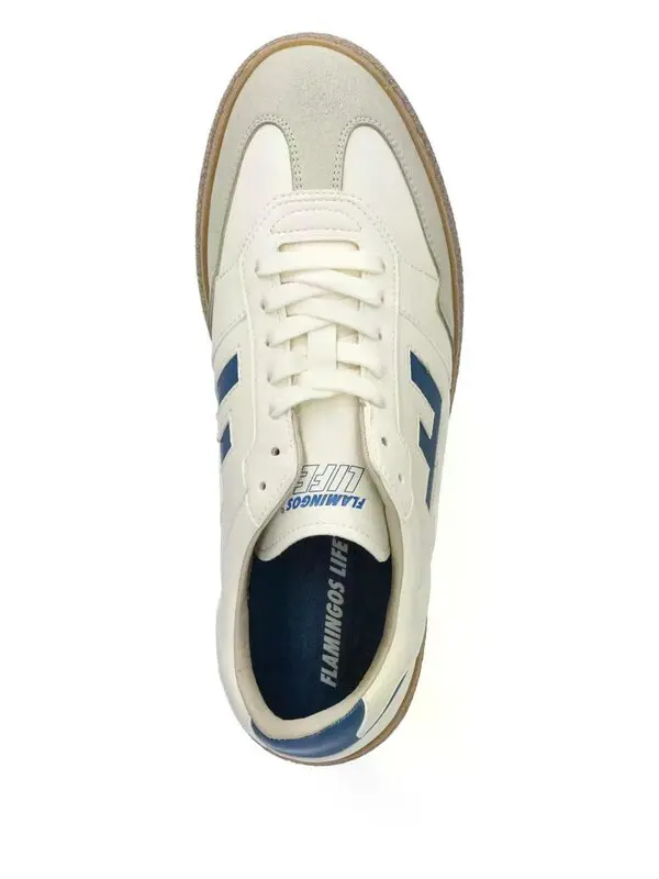 Flamingos Burela Logo-detail Leather Sneakers - Neutrals