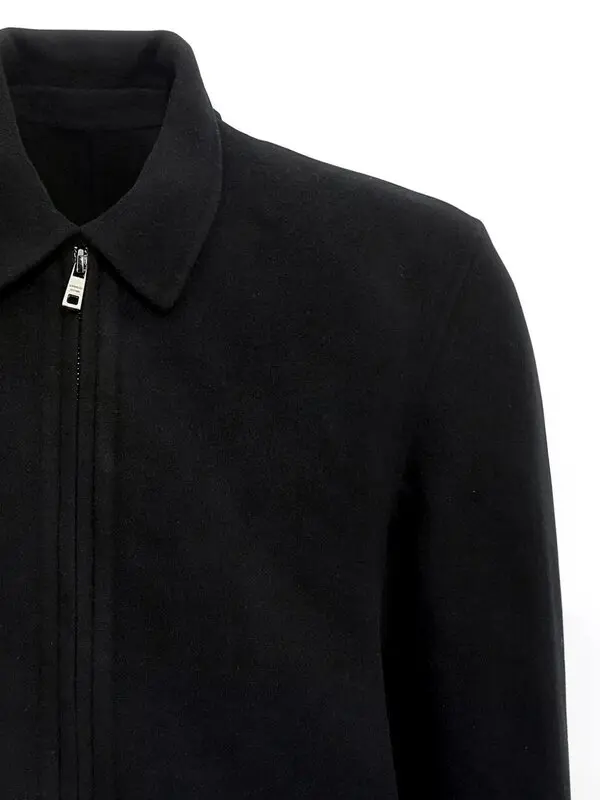 GIORGIO BRATO Classic-collar Wool-blend Overshirt