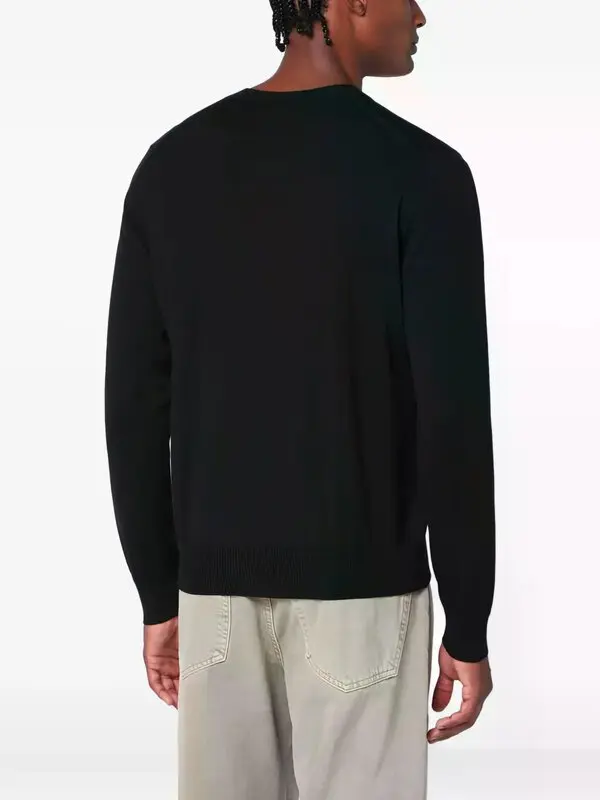 Alexander McQueen Skull Embellished Crew Neck Sweater - Black