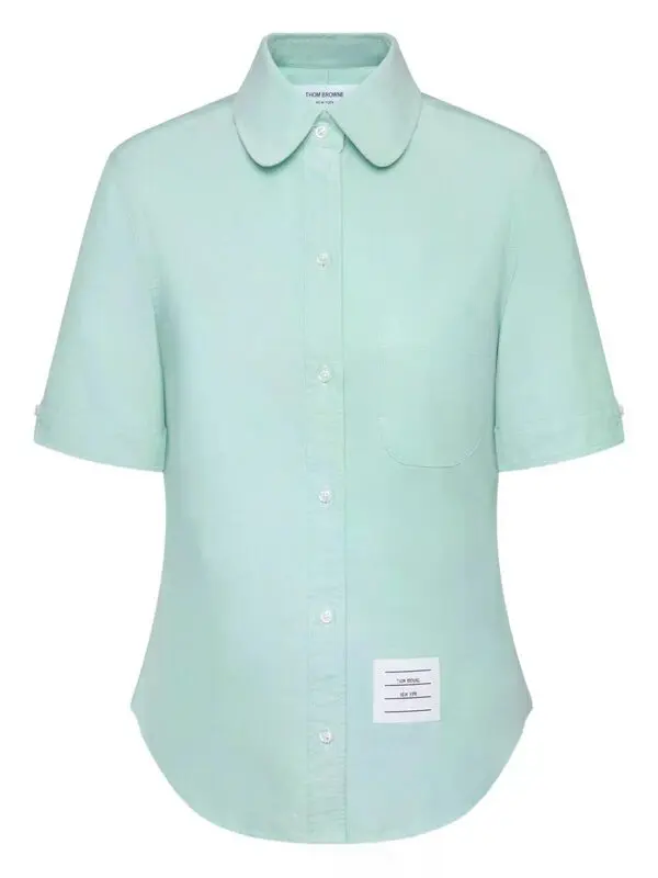 Thom Browne Oxford Round-collar Shirt - Blue