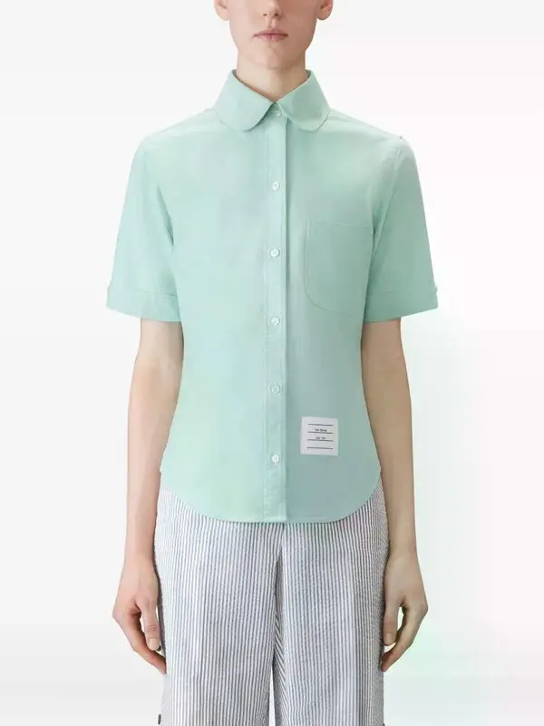 Thom Browne Oxford Round-collar Shirt - Blue