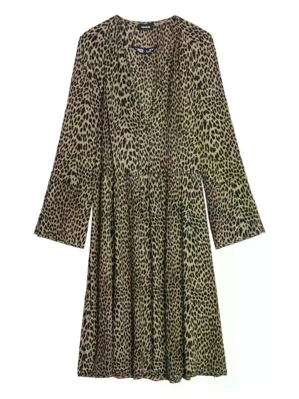 Zadig&Voltaire Rinas Leopard-print Mini Dress - Brown