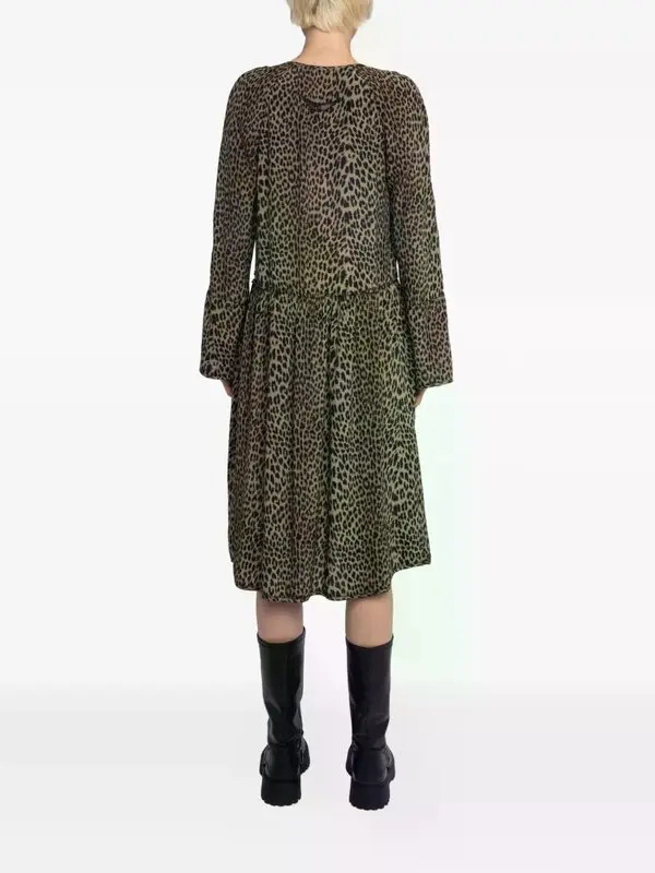 Zadig&Voltaire Rinas Leopard-print Mini Dress - Brown