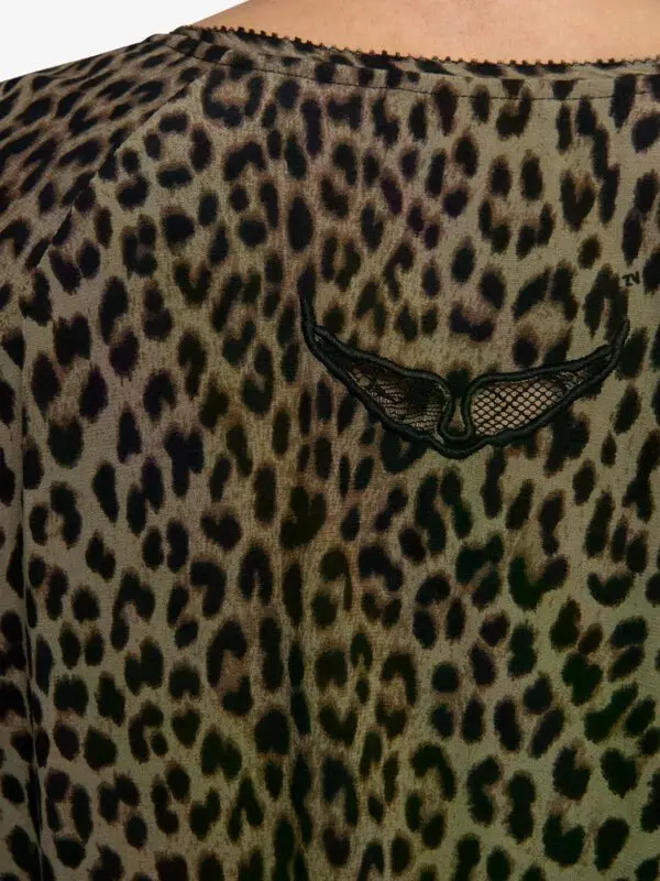 Zadig&Voltaire Rinas Leopard-print Mini Dress - Brown