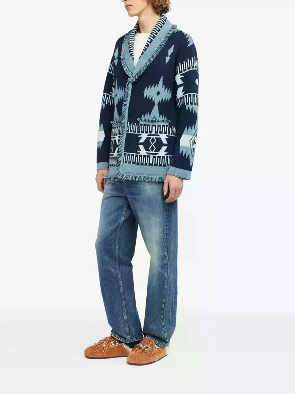 Alanui Icon Jacquard Fringed Cardigan