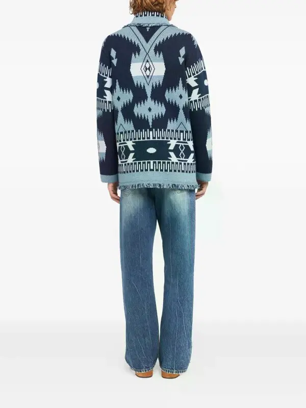 Alanui Icon Jacquard Fringed Cardigan