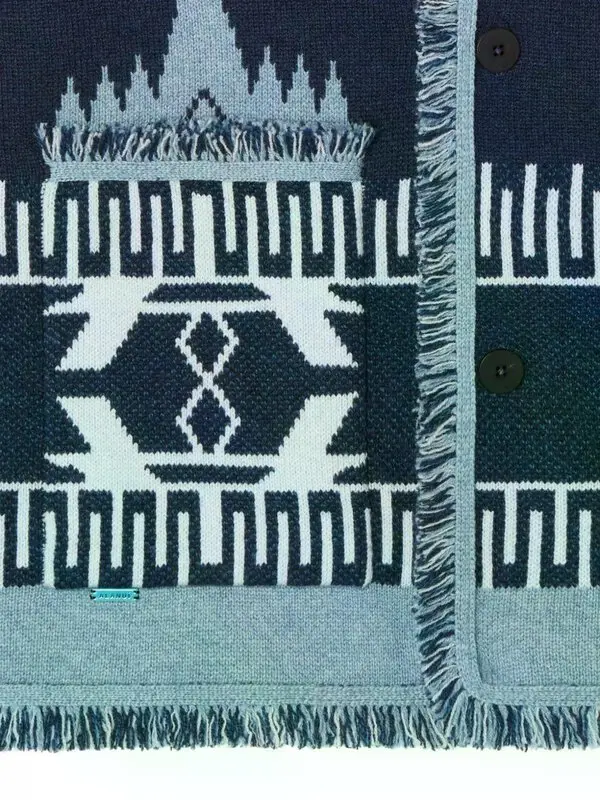 Alanui Icon Jacquard Fringed Cardigan