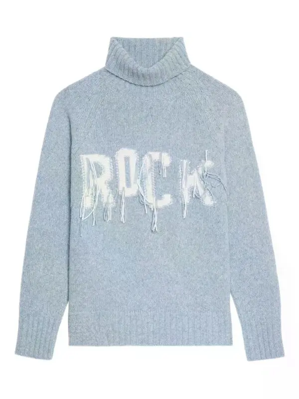 Zadig&Voltaire Mora Roll-neck Sweater With Frayed Detail