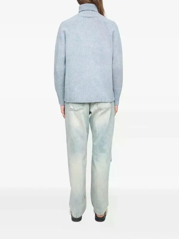 Zadig&Voltaire Mora Roll-neck Sweater With Frayed Detail