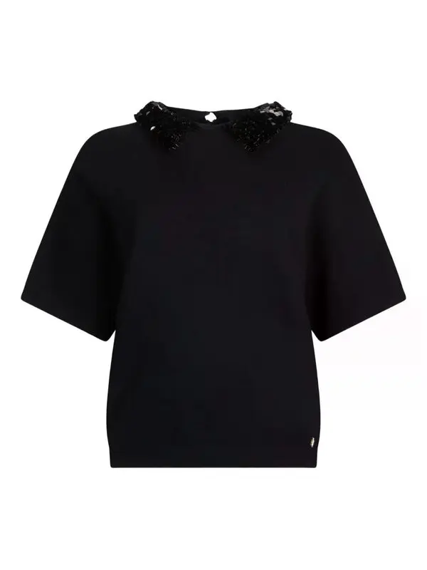 Liu Jo Sequin-embellished Collared T-shirt
