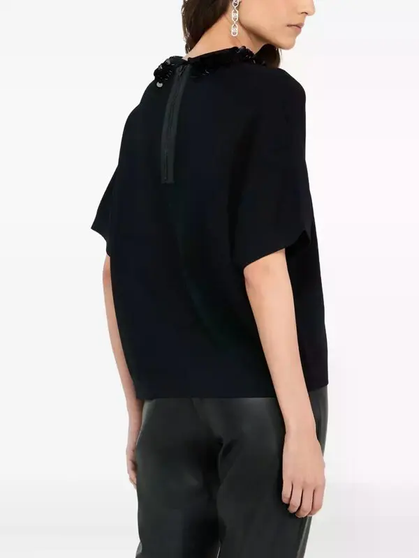 Liu Jo Sequin-embellished Collared T-shirt