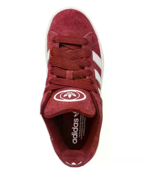 Adidas Campus 00s Three-stripe Suede Sneakers - Red