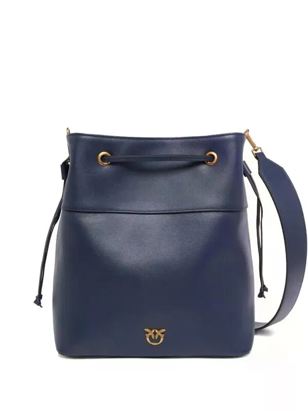 Pinko Logo-embellished Drawstring Bucket Bag