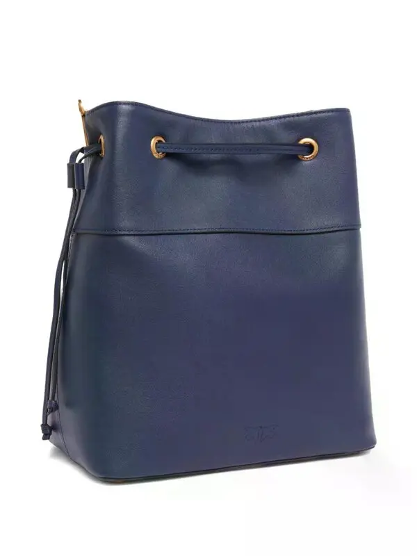 Pinko Logo-embellished Drawstring Bucket Bag