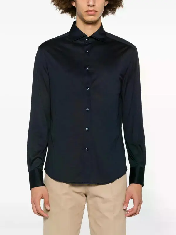 Brunello Cucinelli Long-sleeve Silk-cotton Shirt