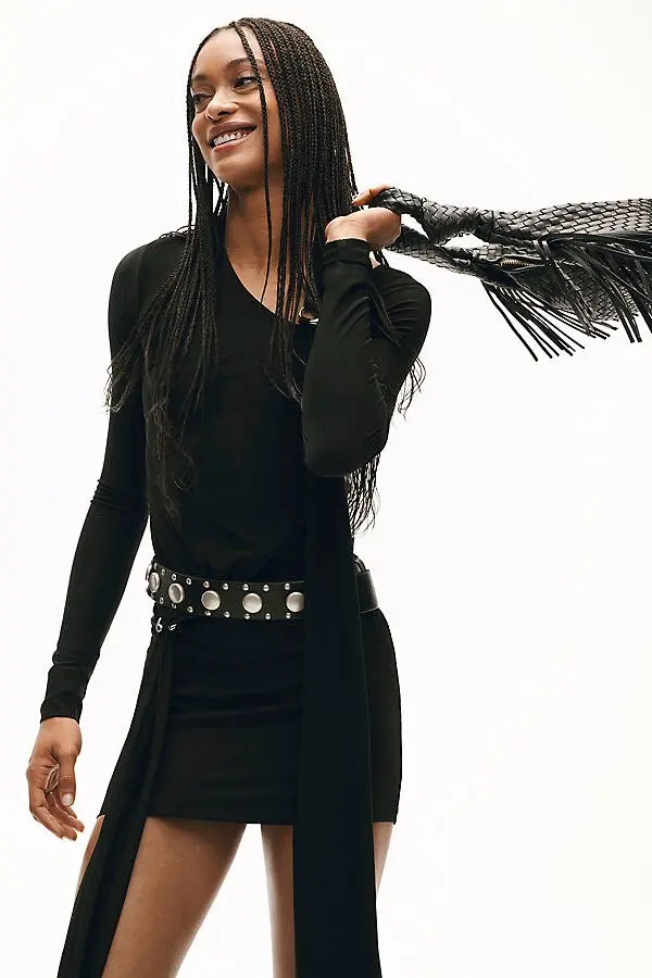 Anthropologie Studded Wide Belt In Black - 43% Off  display picture 3