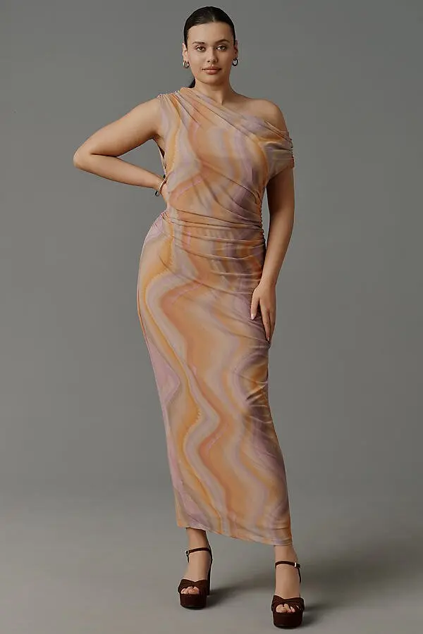 black and white strapless maxi dress Monochrome Paneled Strapless Sculptural Maxi Dress - Black 10