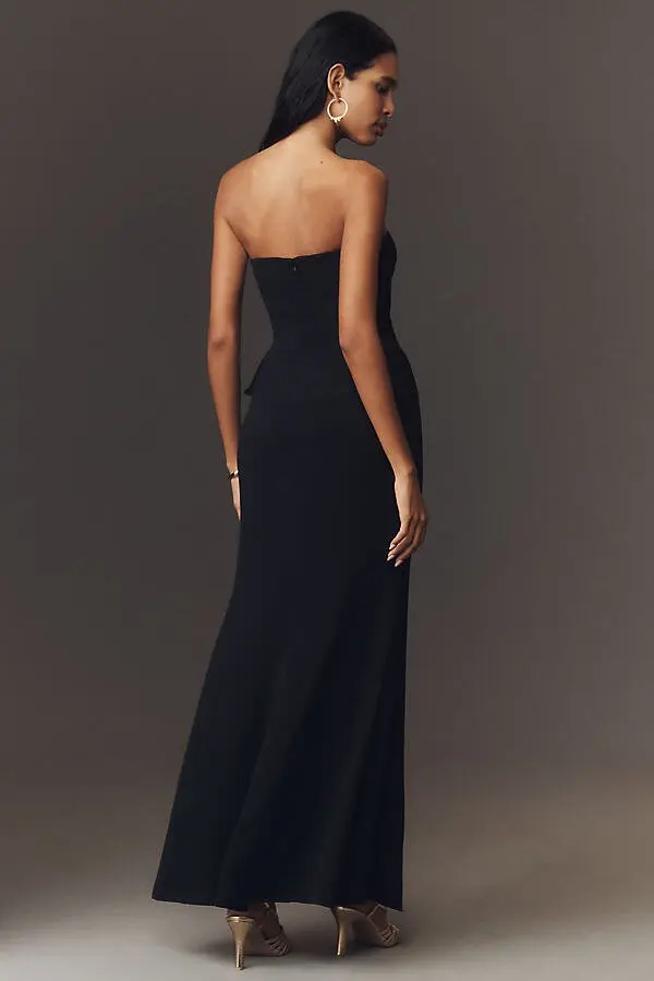 Dress The Population Kai Crepe Maxi Dress - Black