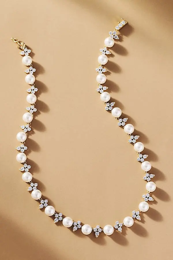 Nadri Venus Pearl Cluster Necklace