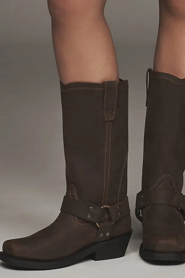 DINGO 1969 Molly Harness Moto Boots - Brown