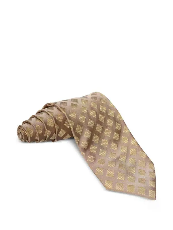 ZILLI Check-pattern Silk Tie - Neutrals