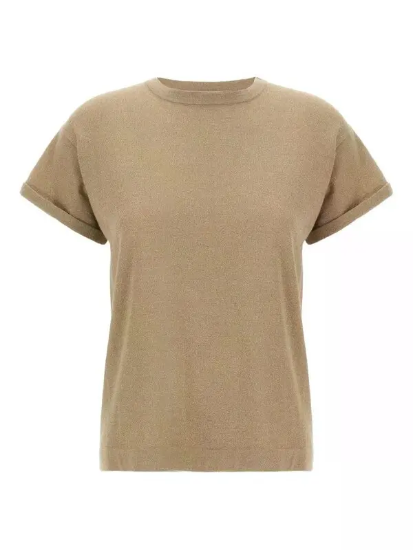 Brunello Cucinelli Lamé Short-sleeve T-shirt