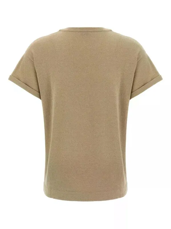Brunello Cucinelli Lamé Short-sleeve T-shirt