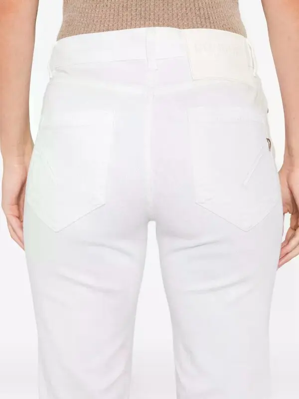 DONDUP High-waisted Cropped Trousers - White