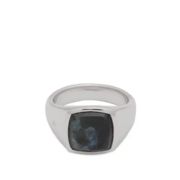 Tom Wood Kay Ring - Black Larvikite