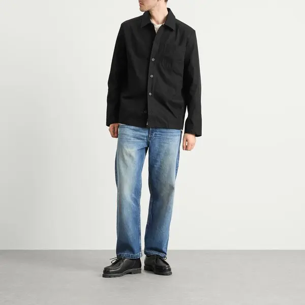 A.p.c. Jeffray Herringbone Cotton Shirt Jacket - Black