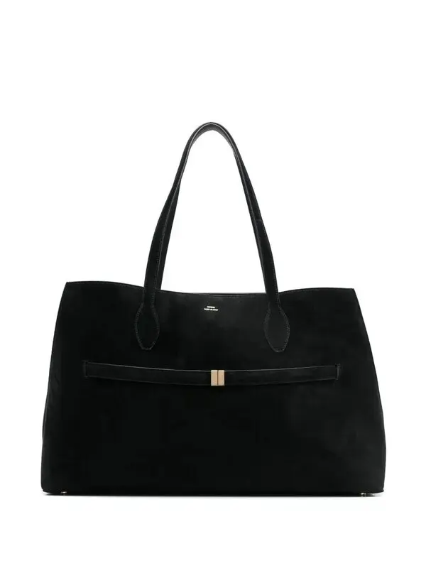 TOTEME Suede Shoulder Bag - Black