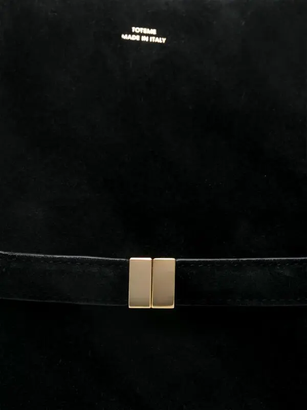 TOTEME Suede Shoulder Bag - Black