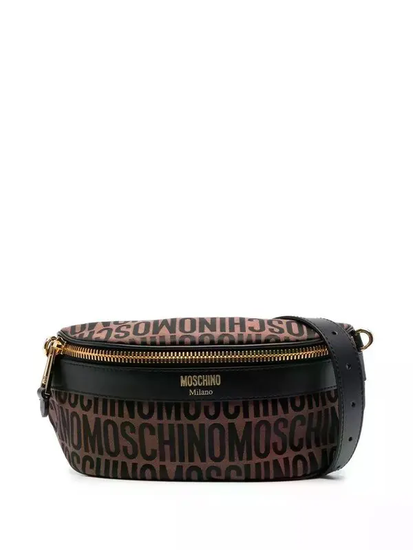 Moschino Jacquard-logo Motif Belt Bag