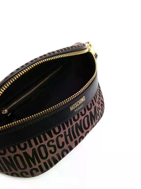 Moschino Jacquard-logo Motif Belt Bag
