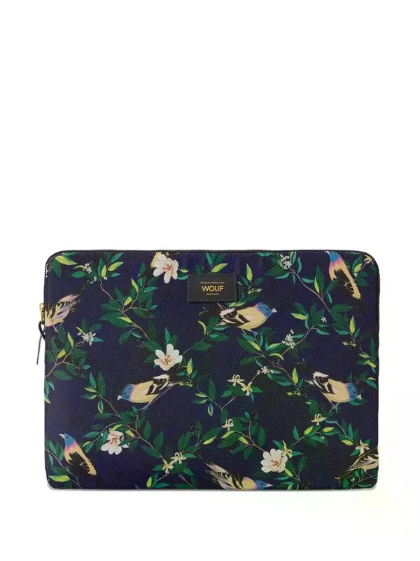 WOOUF Floral-bird Laptop Case - Blue