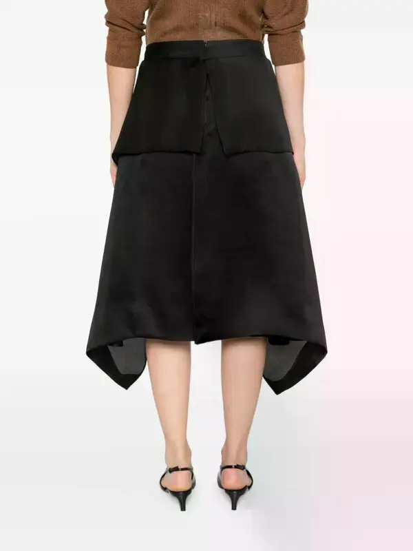 Khaite Nina Ruffled Silk Skirt