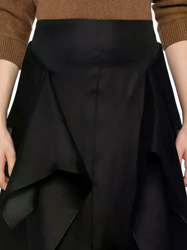 Khaite Nina Ruffled Silk Skirt