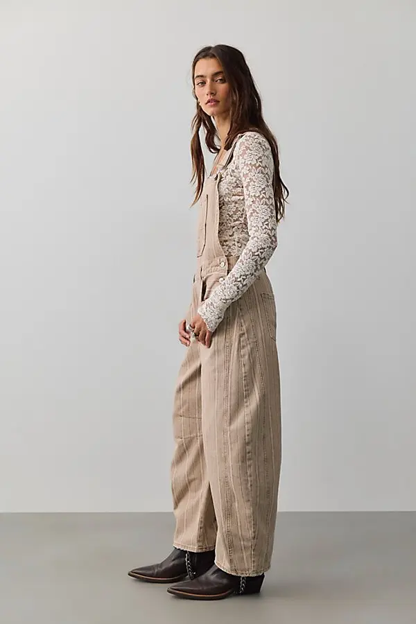 Free People We The Free Good Luck Printed Overalls