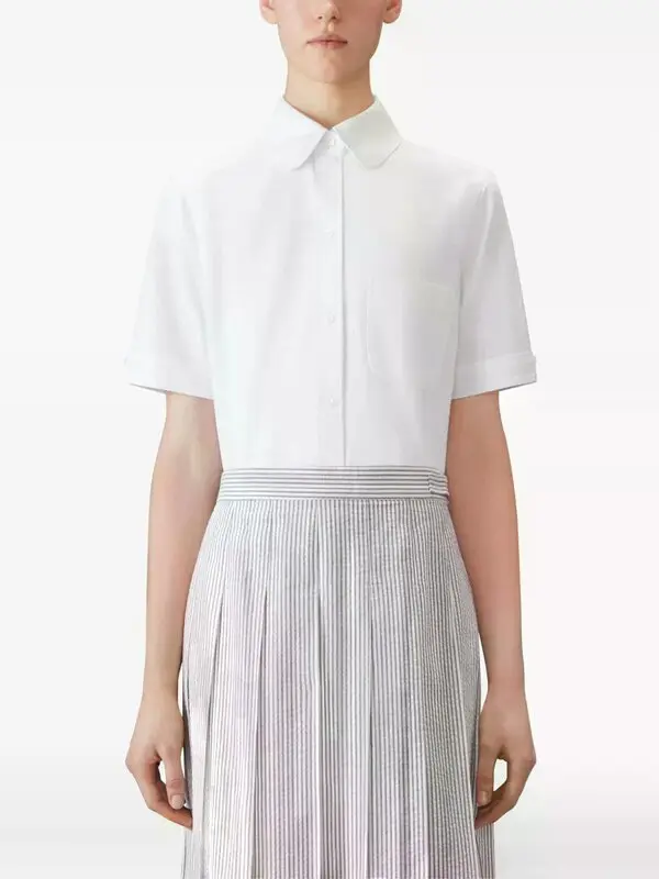 Thom Browne Short Sleeve Oxford Shirt - White