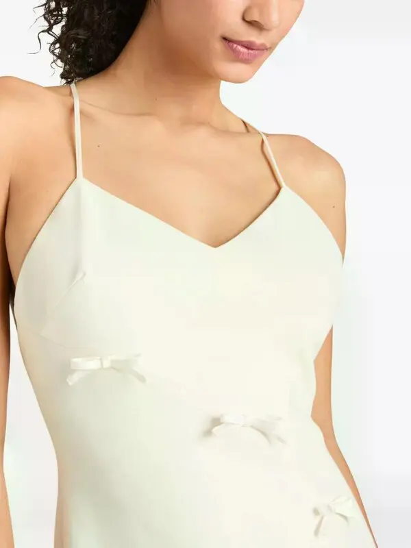 Cinq À Sept Elea Bow-detail Maxi Dress - Neutrals