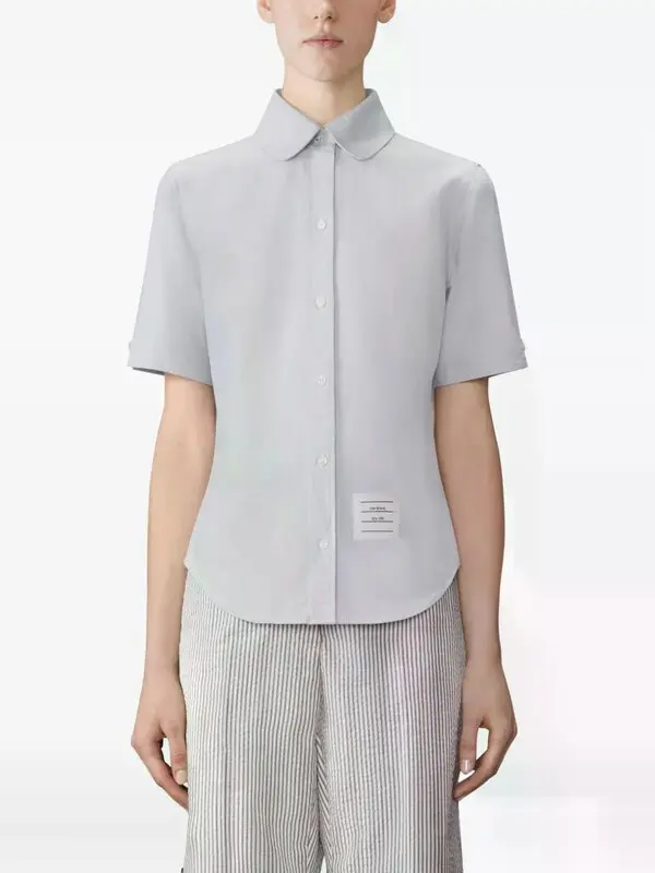 Thom Browne Oxford Short-sleeve Shirt - Grey