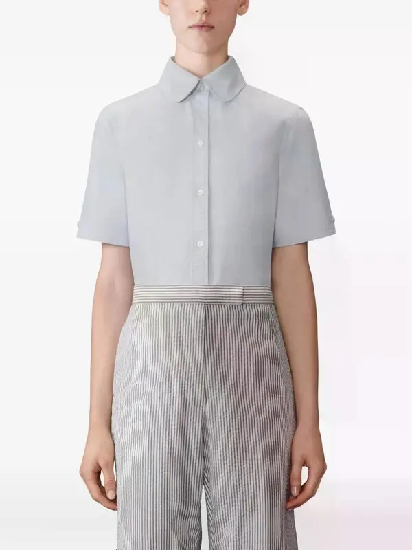 Thom Browne Oxford Short-sleeve Shirt - Grey